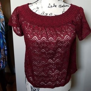 Tops | Off Shoulder Lace Top Nwt | Poshmark